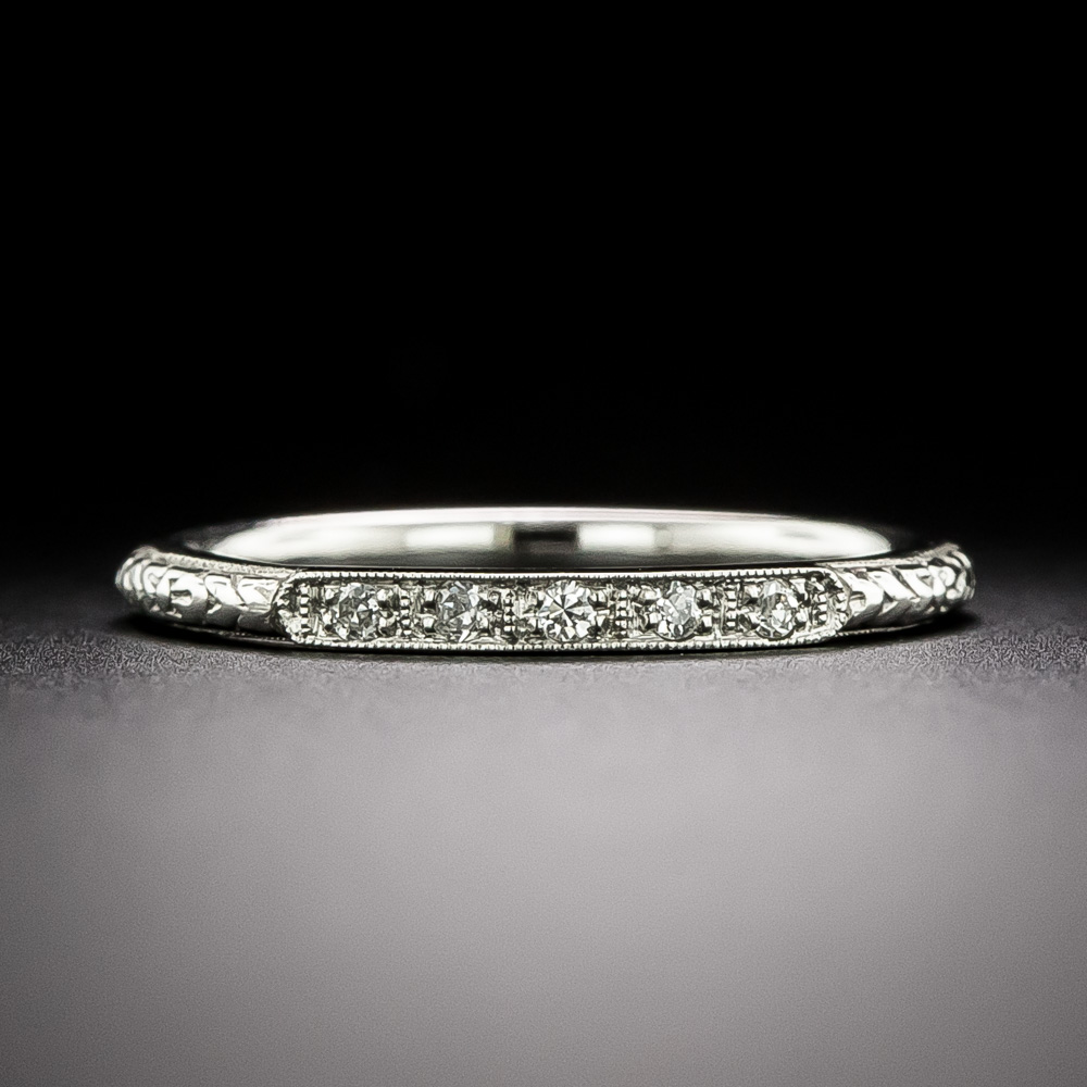 Art Deco Diamond Wedding Band