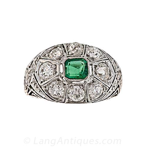 Art Deco Emerald Ring