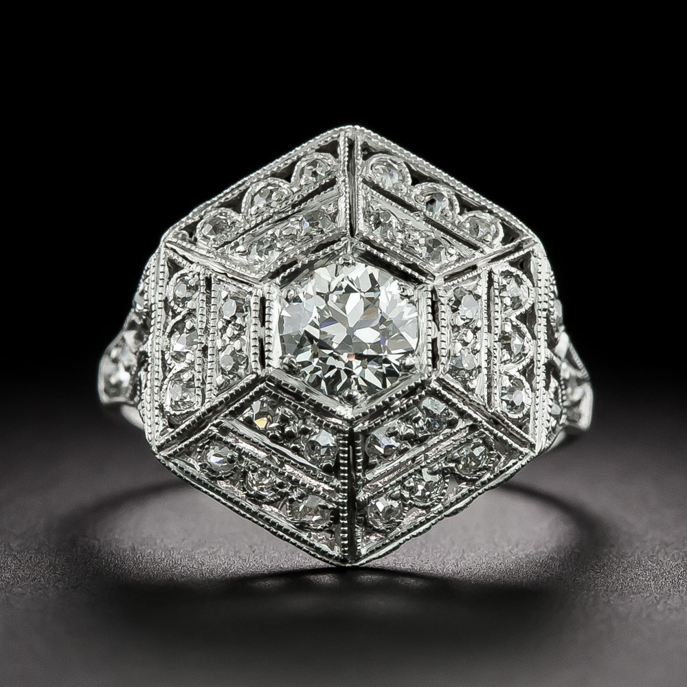 Hexagonal Diamond Ring