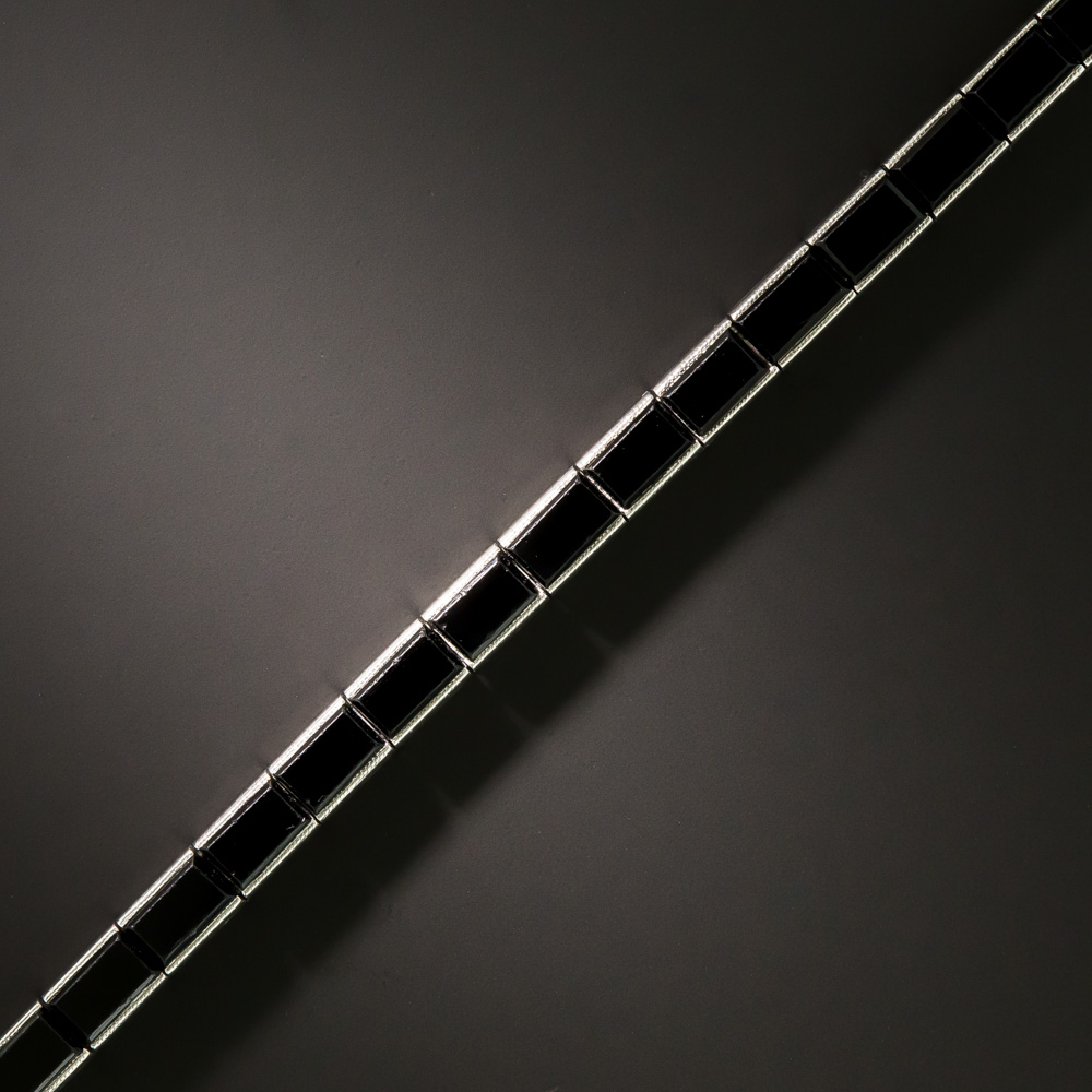 Art Deco Onyx Line Bracelet