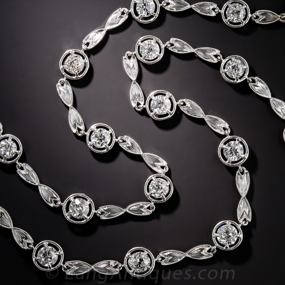 Art Deco Platinum and Diamond Necklace