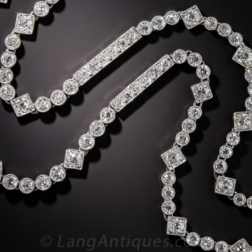 Art Deco Platinum and Diamond Necklace