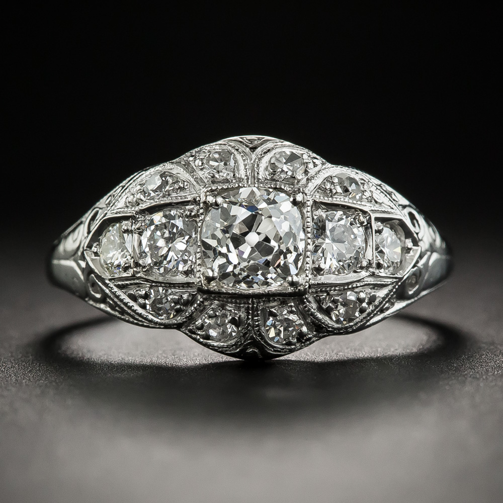 Art Deco Platinum and Diamond Ring