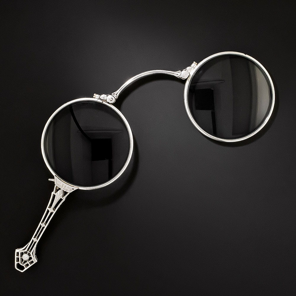 Art Deco Platinum Diamond Lorgnette