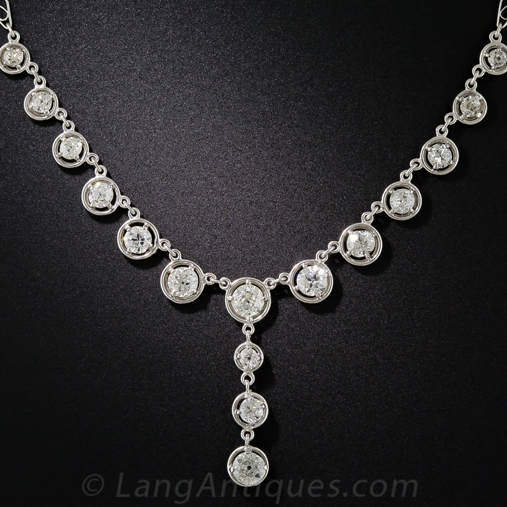 Art Deco Platinum Diamond Necklace