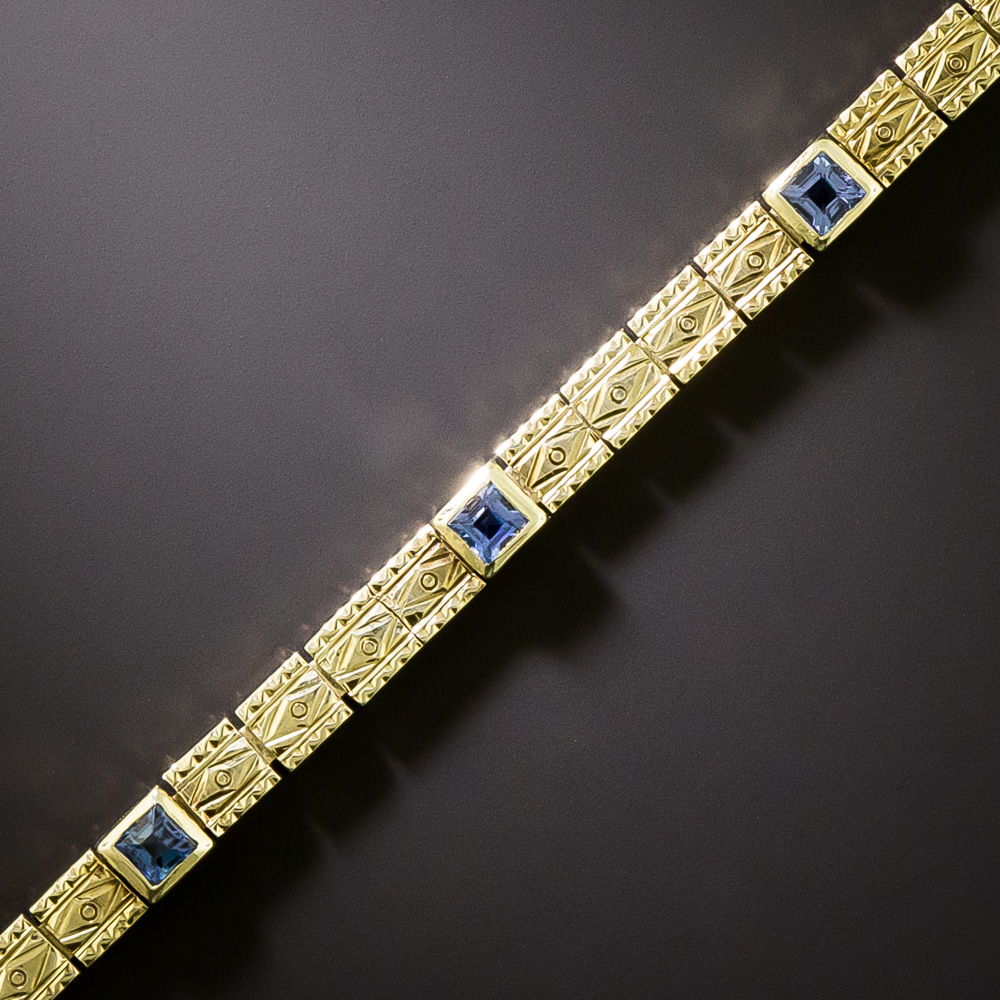 Art Deco Sapphire Line Bracelet by Allsopp & Allsopp
