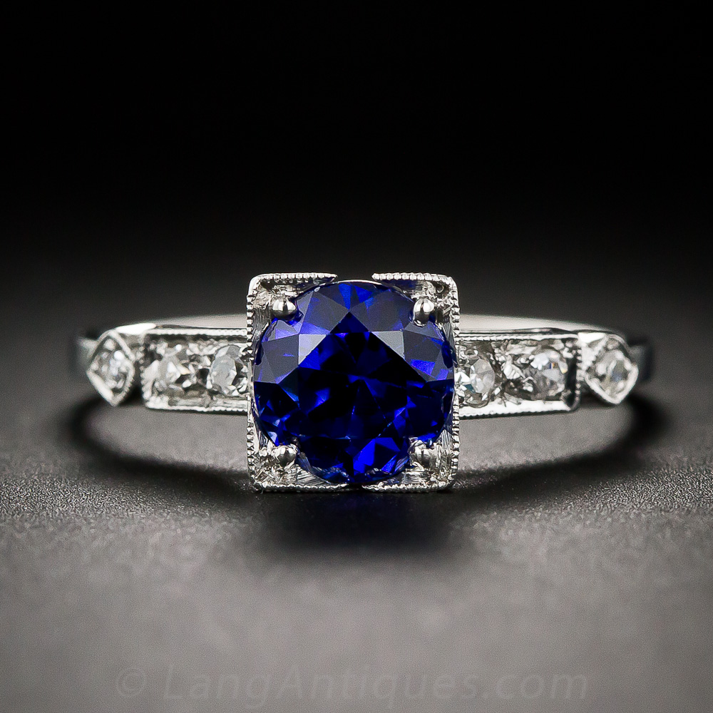Art Deco Sapphire Solitaire