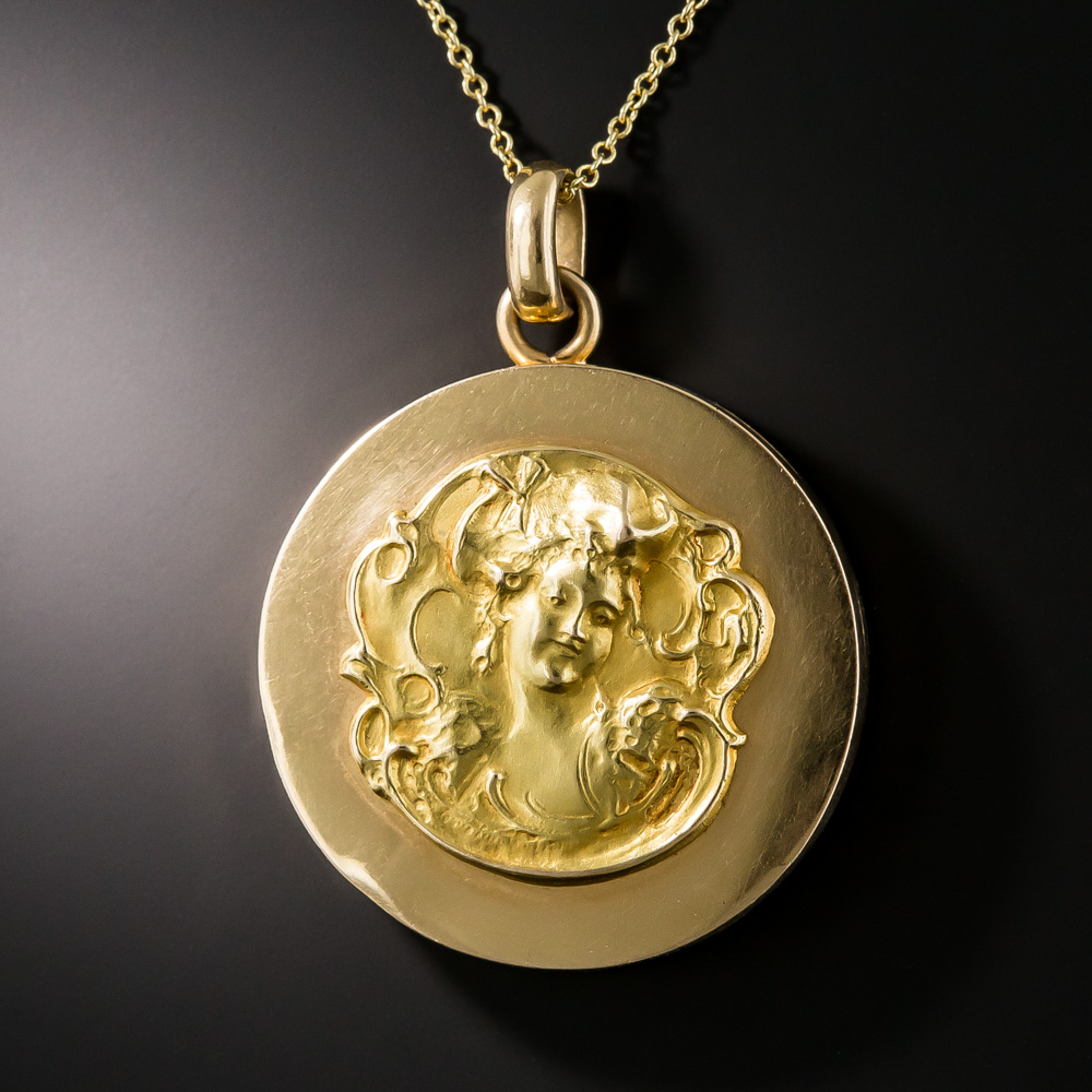 Art Nouveau Portrait Locket