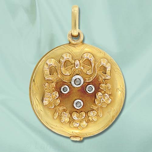 Art Nouveau Swivel Locket