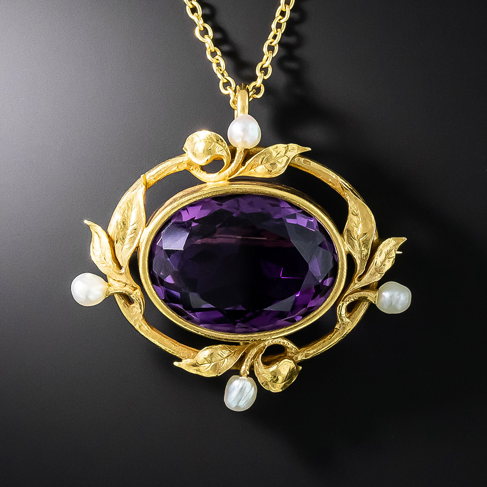 Arts & Crafts Amethyst Pendant/Brooch by Carter, Gough & Co.