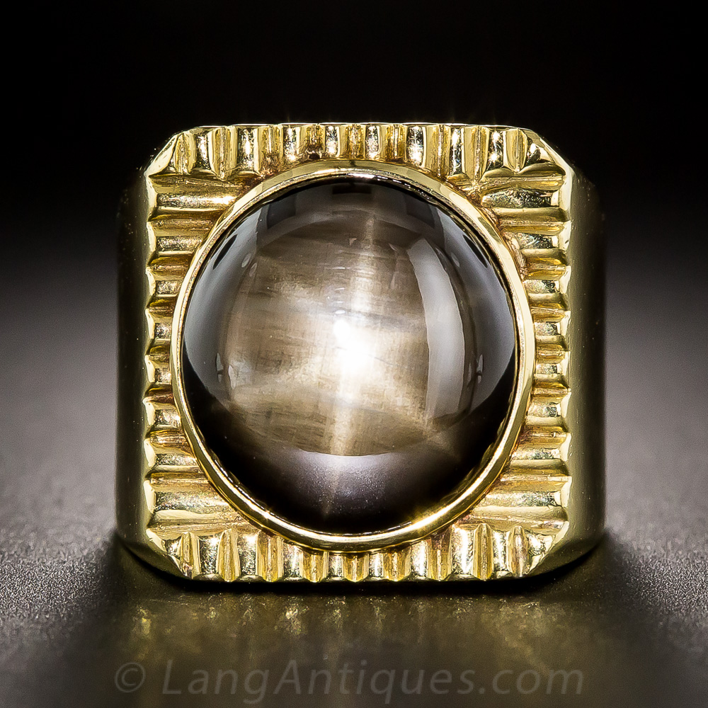 Black Star Sapphire Unisex Ring