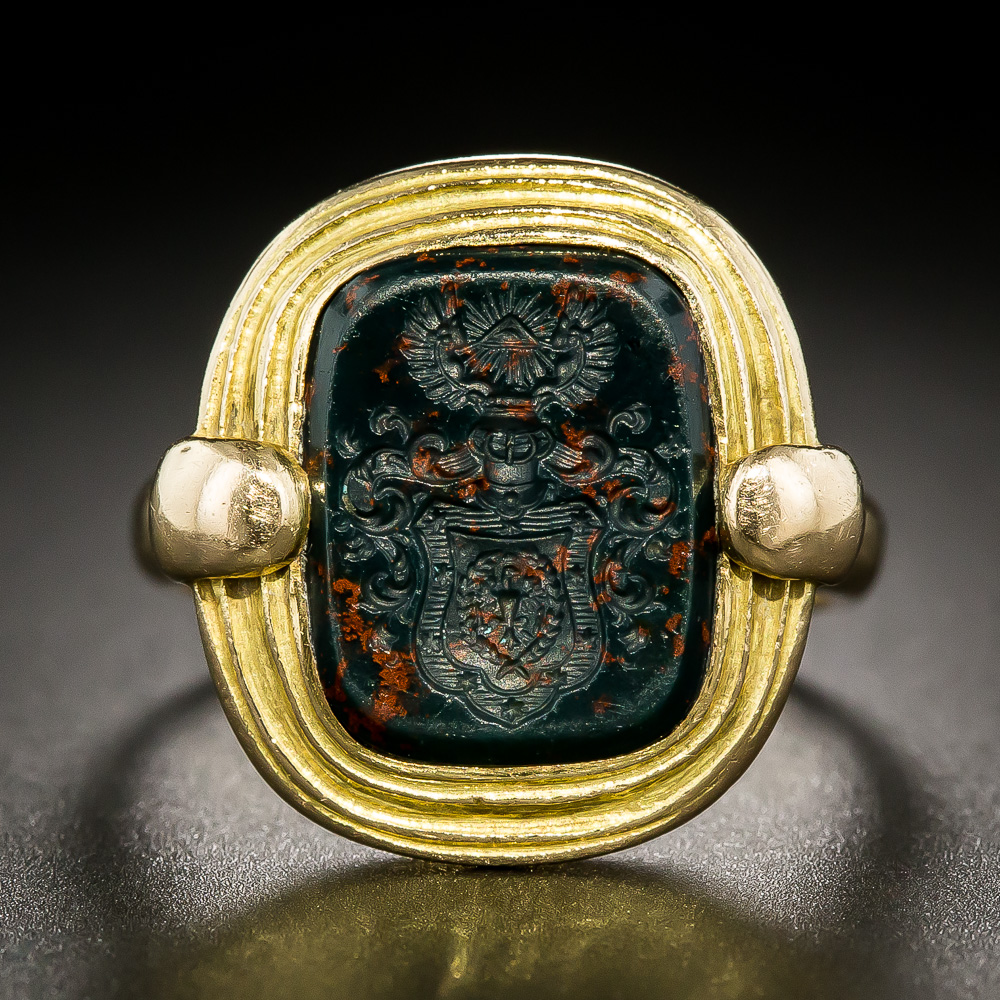 Bloodstone Intaglio Ring