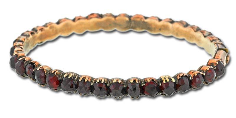 Bohemian Garnet Bangle