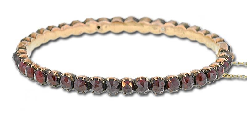 Bohemian Garnet Bangle