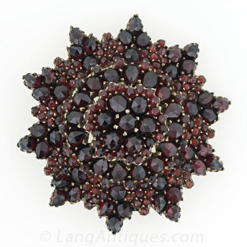 Bohemian Garnet Cluster Pin