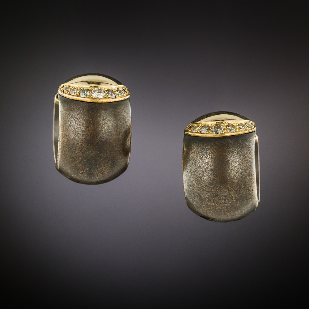 Bronze and Diamond Earrings by IsabelleFa