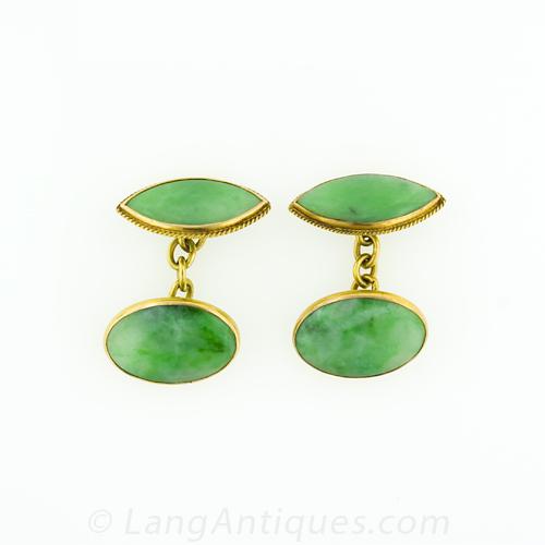 Burmese Jade Cufflinks