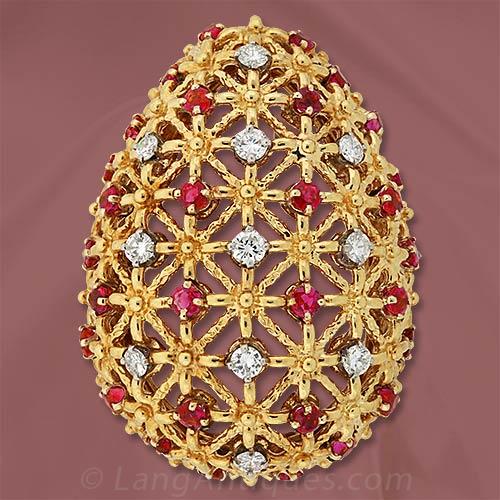 Cartier Easter Egg Pin