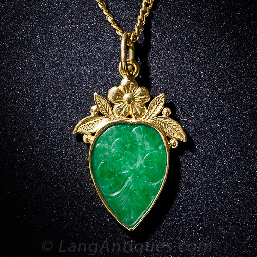 Chinese Jade Drop Necklace