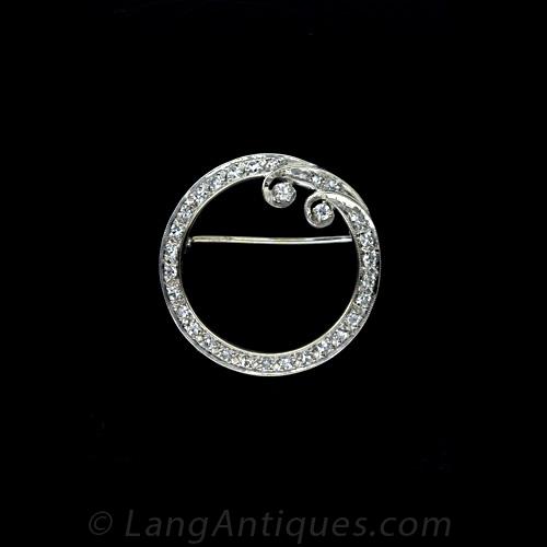 Classic Small Scale Diamond Circle Pin