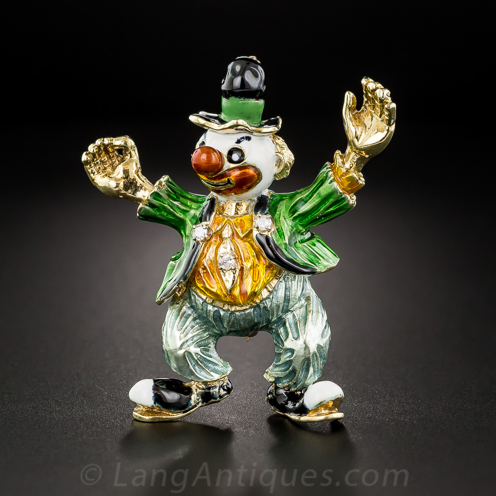 Colorful Clown Brooch