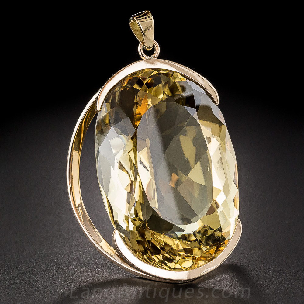 Colossal Citrine Pendant or Paper Weight