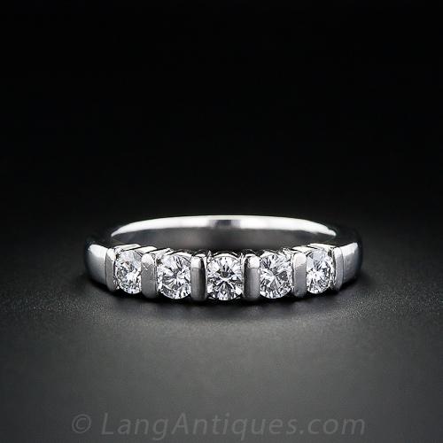 Contemporary Diamond Wedding Band