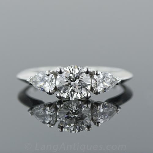 Custom White Gold Internally Flawless Diamond Engagement Ring