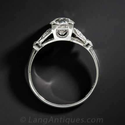 1.10 Carat GIA: H-SI1 Art Deco Diamond Engagement Ring