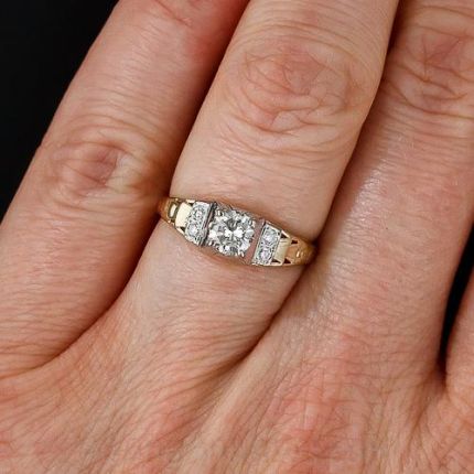 .40 Carat Diamond Mid-Century Engagement Ring