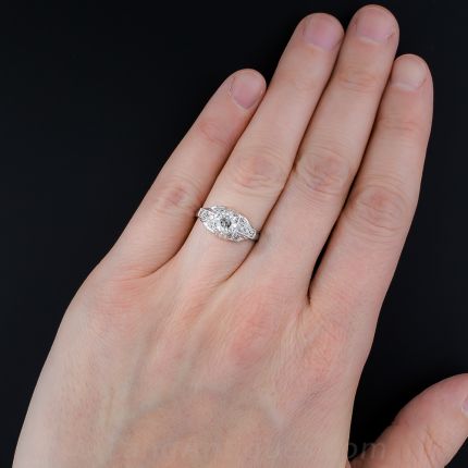 .80 Carat Diamond Art Deco Engagement Ring