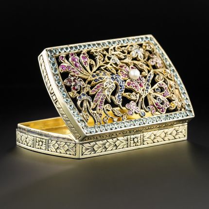 Antique Italian Multi-Gem Decorative Box