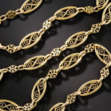 Antique Scroll Link Chain