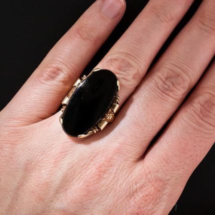 Art Deco Onyx Ring
