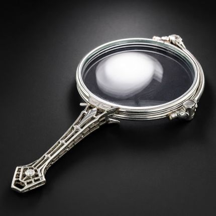 Art Deco Platinum Diamond Lorgnette