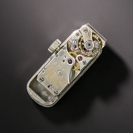 Art Deco Platinum Ruby and Diamond Bracelet Watch by Piaget