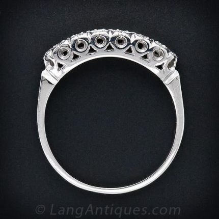 Double Row Diamond Wedding Band