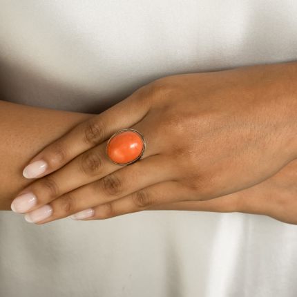 Early 20th Century Coral Ring