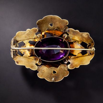 Early Victorian Amethyst Pin