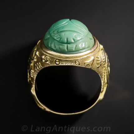 Egyptian Revival Scarab Ring