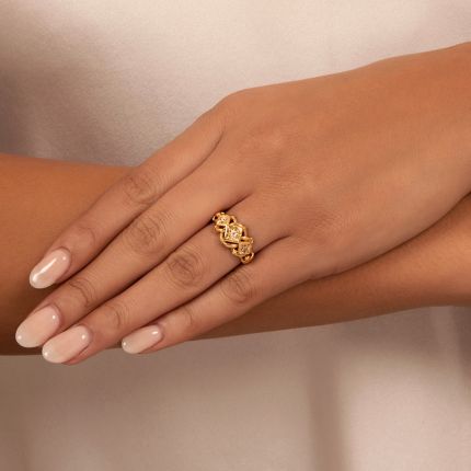 English Victorian Diamond Knot Ring