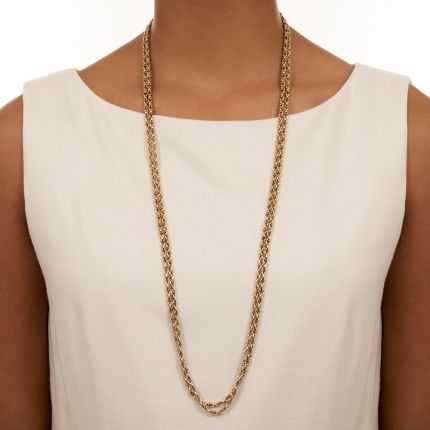 English Victorian Long Chain Necklace