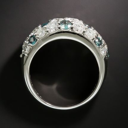 Estate Alexandrite and Diamond Dome Ring