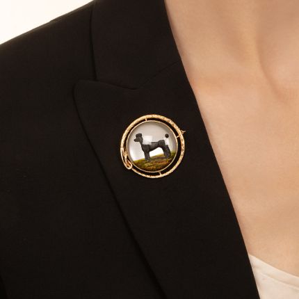 Essex Crystal Standard Poodle Brooch