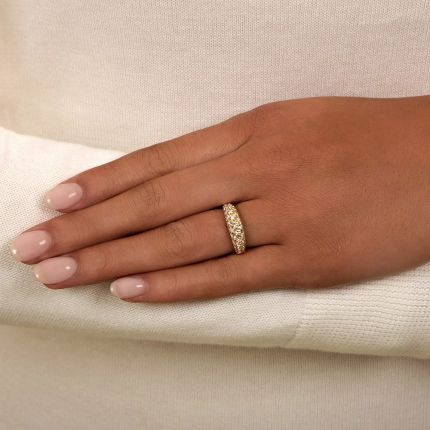 Estate Pave Diamond Band Ring