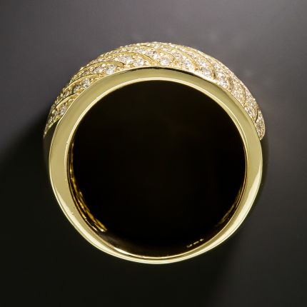 Estate Pavé Diamond Wide Band Ring