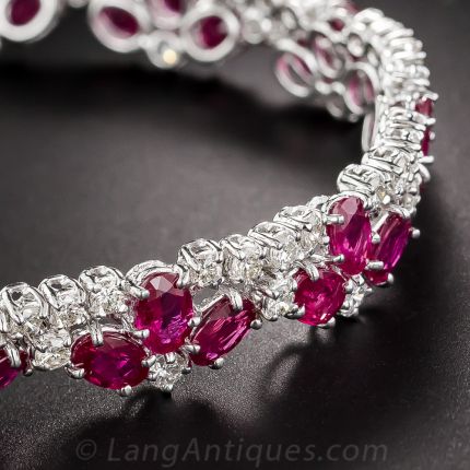 Fancy Ruby and Diamond Necklace