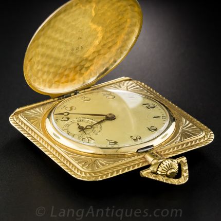 French Square Case Gent's Pocket Watch