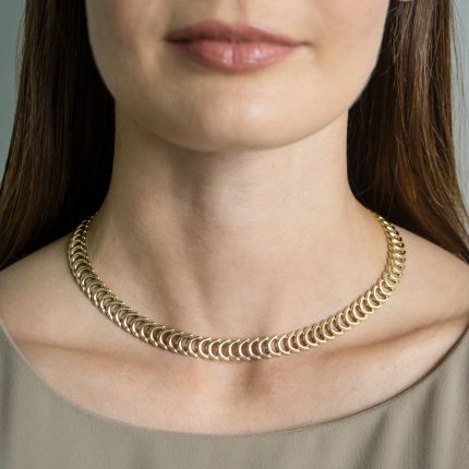 Italian C-Link Necklace by Chiampesan