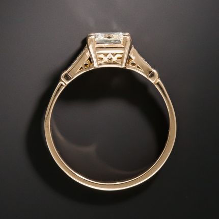 Lang Collection .92 Carat Square Emerald-Cut Diamond Ring - GIA J VS2